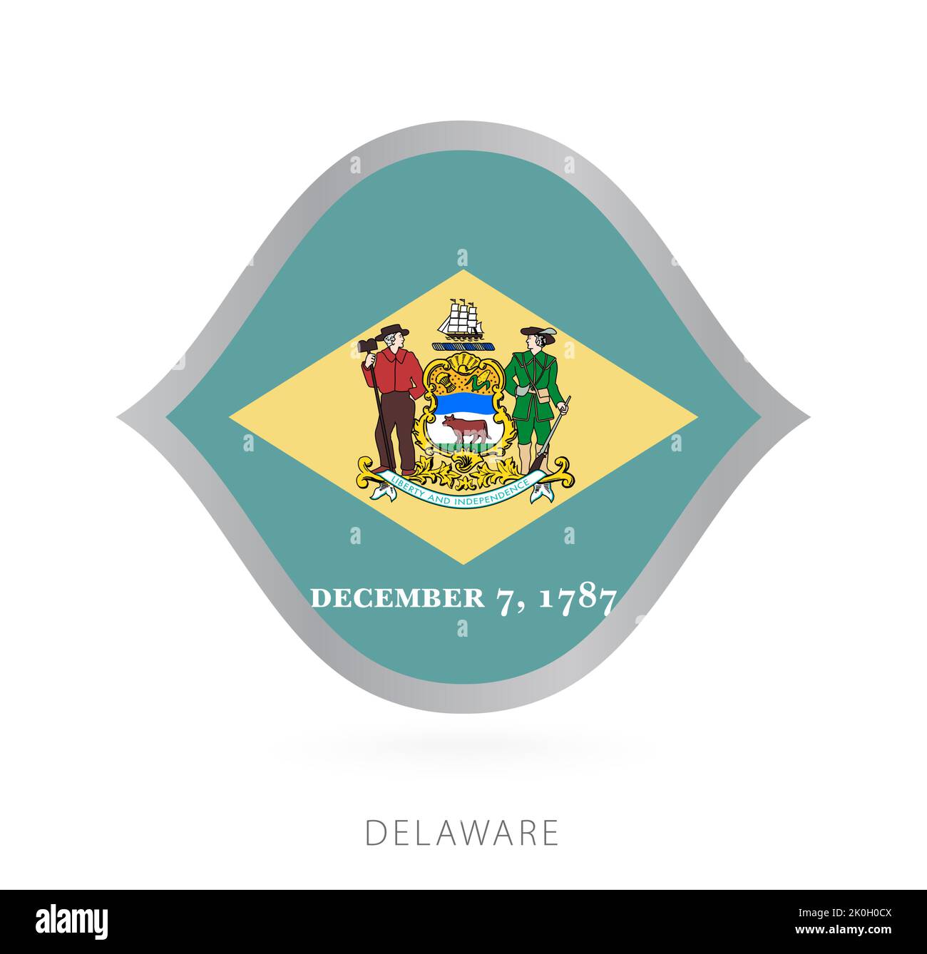 Delaware national team flag in style for international basketball ...