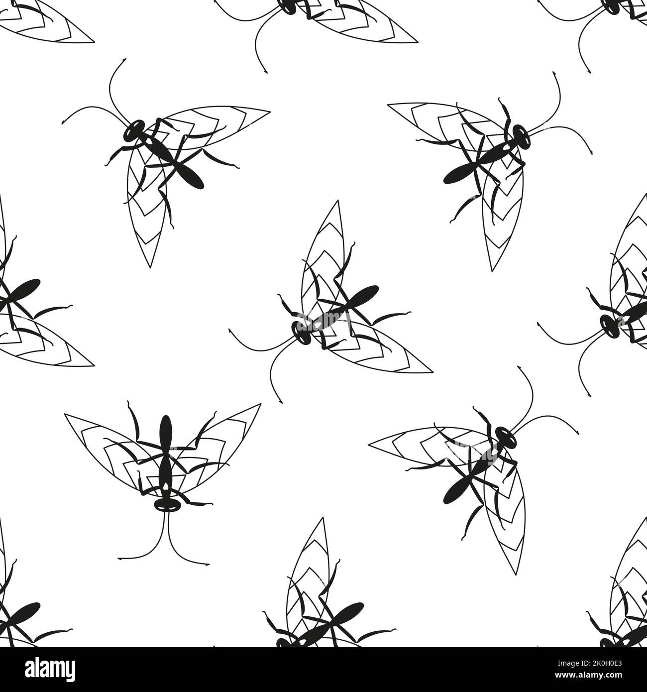 pattern with flies Stock Vector Image & Art - Alamy