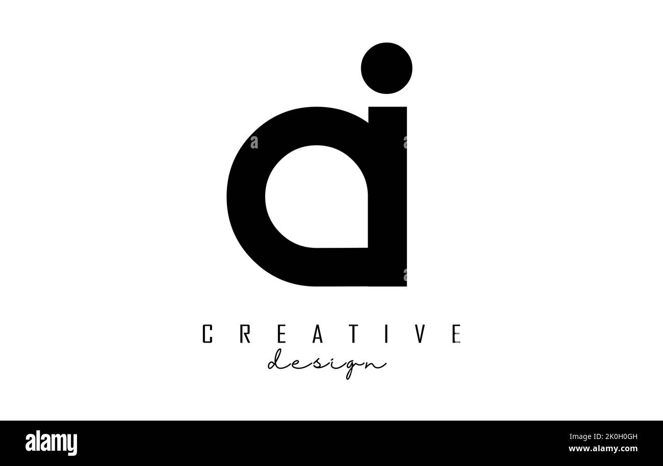 Small letters ai a i logo with a minimalist design. Letters with ...