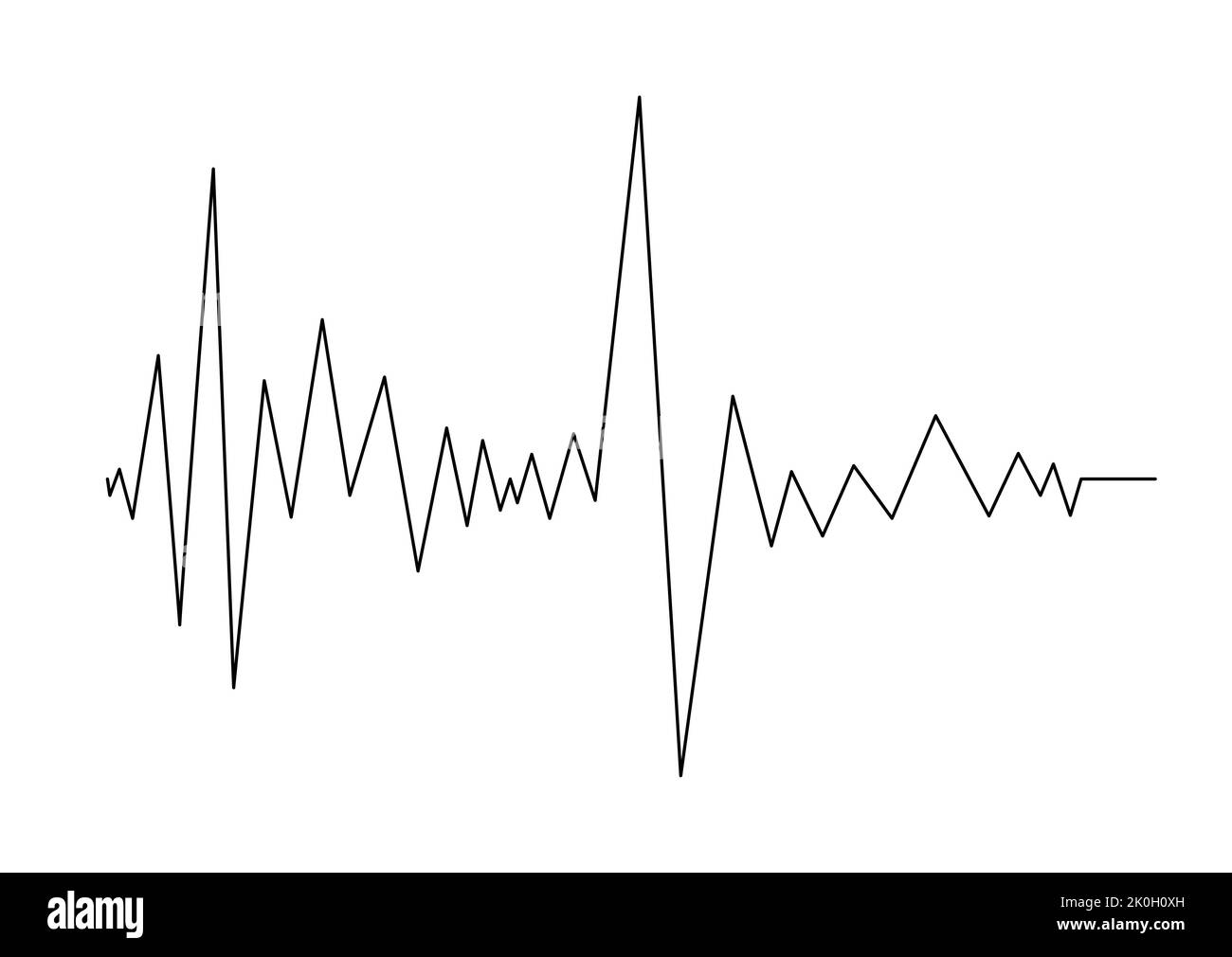 Earthquake seismogram or music volume beat wave signal Stock Vector ...