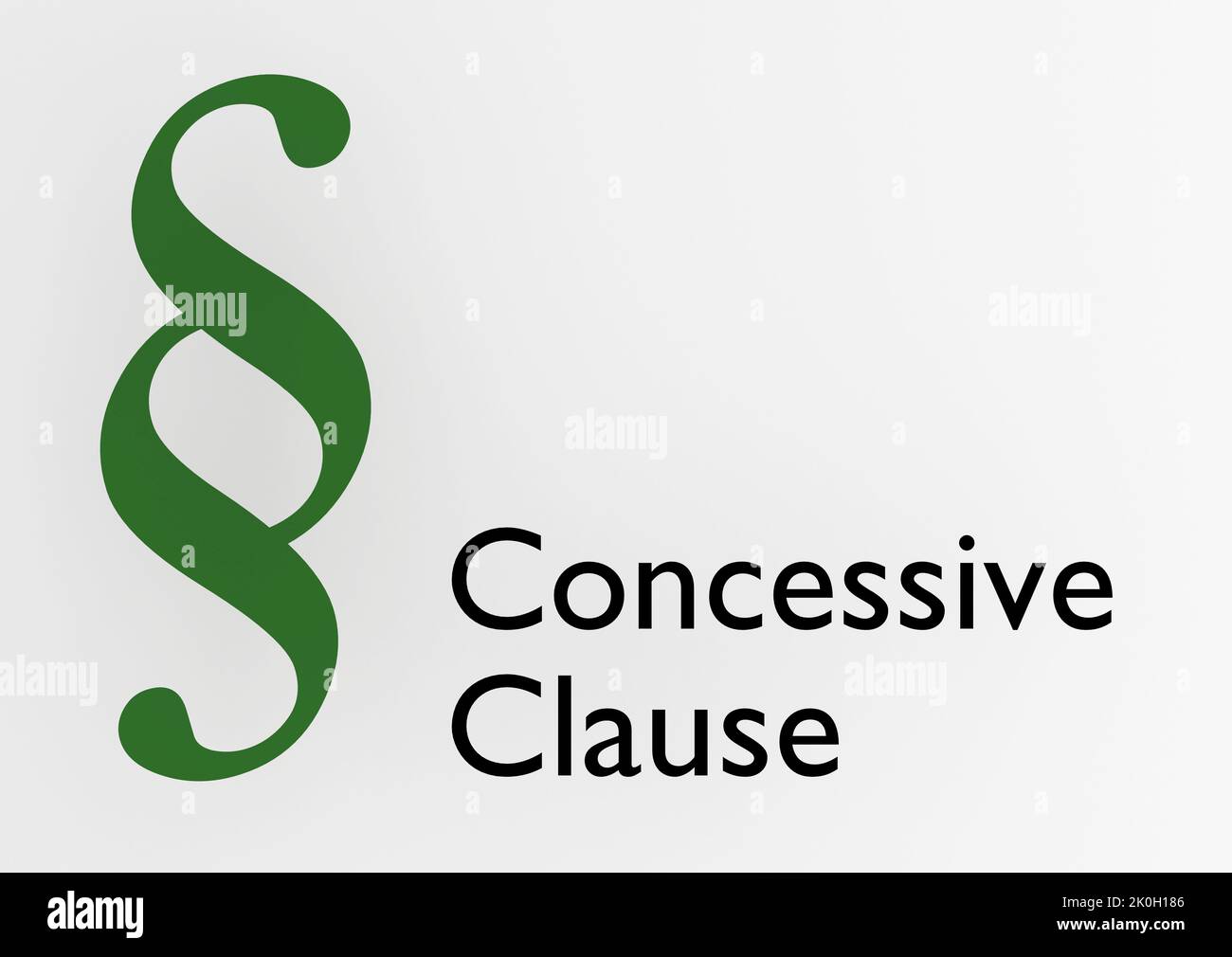 3D illustration of a green section symbol along with the text ...