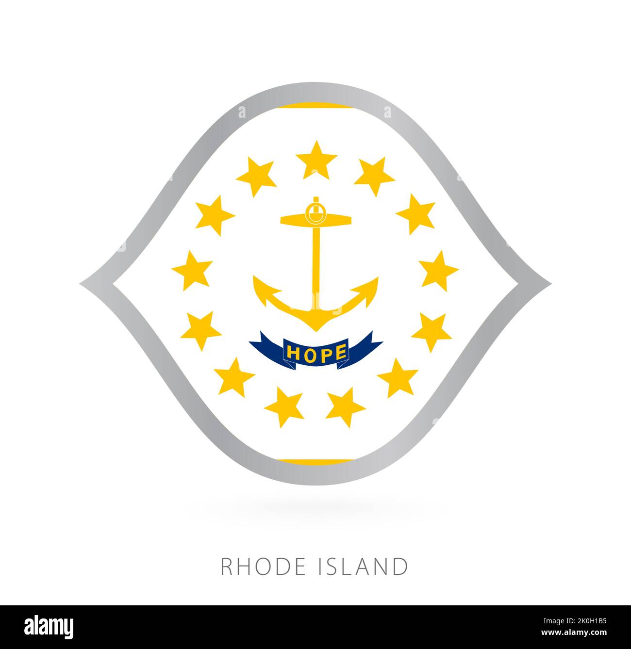 Rhode Island national team flag in style for international basketball ...