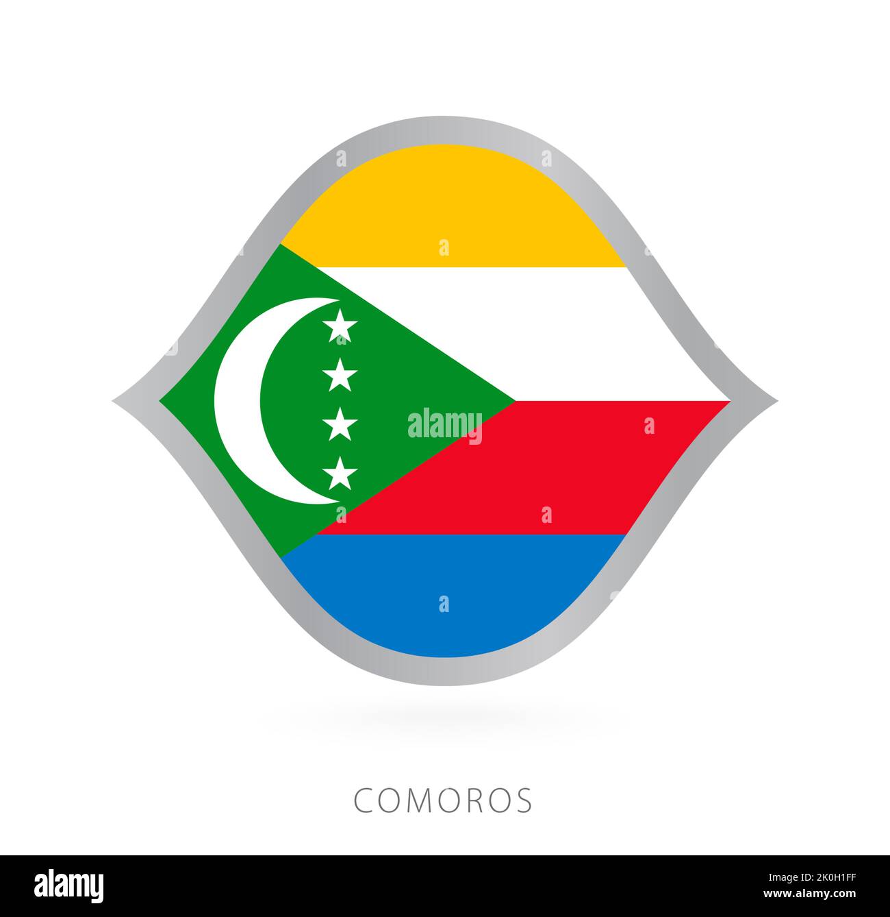 Comoros national team flag in style for international basketball ...