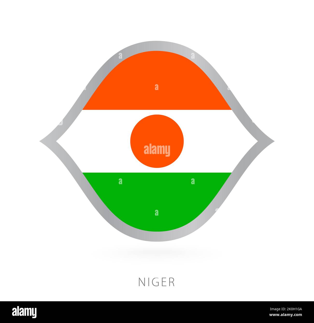 Niger national team flag in style for international basketball ...