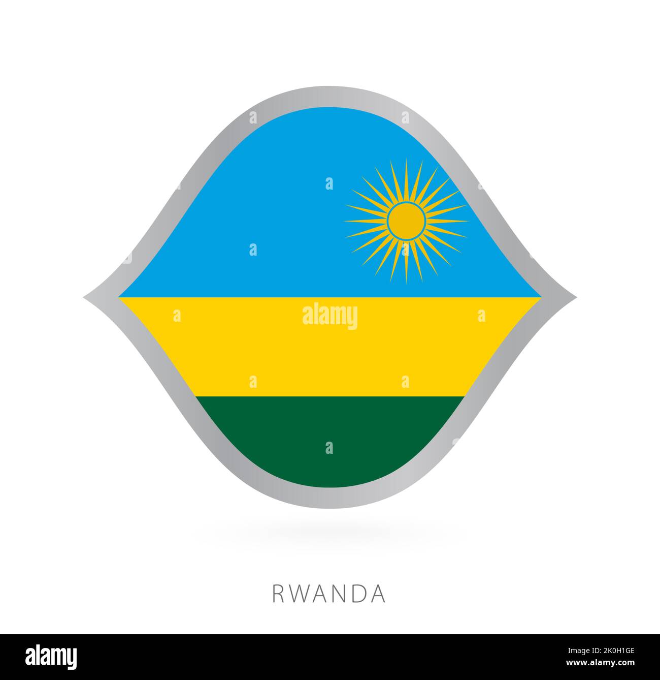Rwanda national team flag in style for international basketball ...