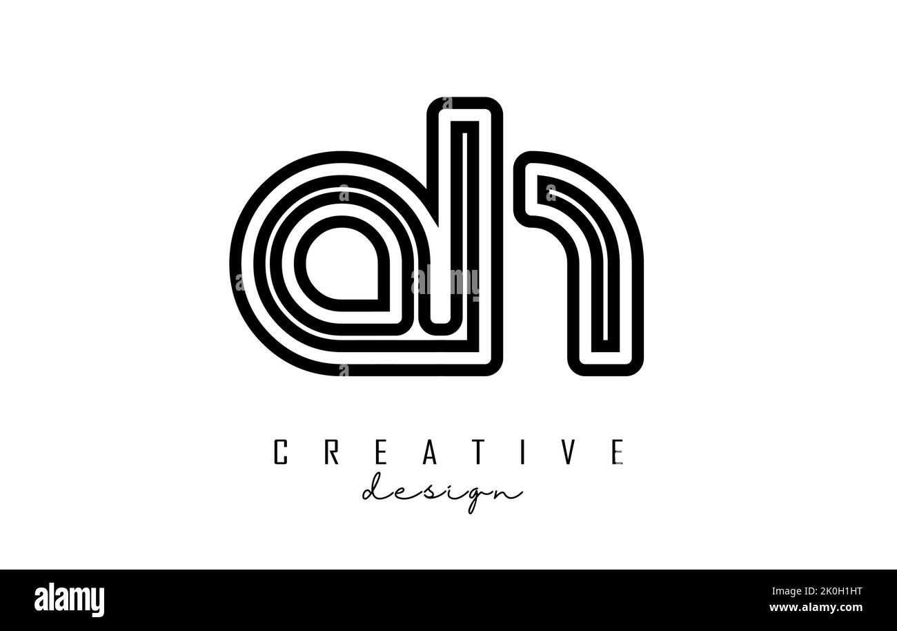 Outline letters ah a h logo with a minimalist design. Letters with ...