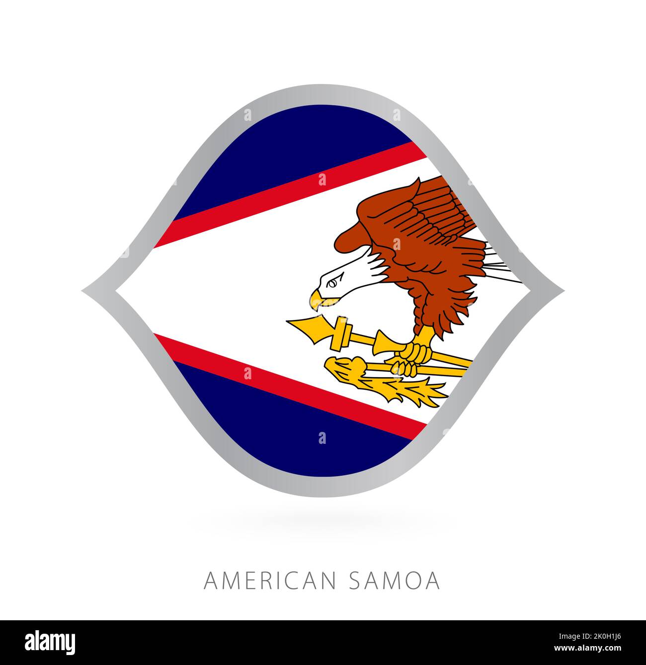 American Samoa national team flag in style for international basketball ...