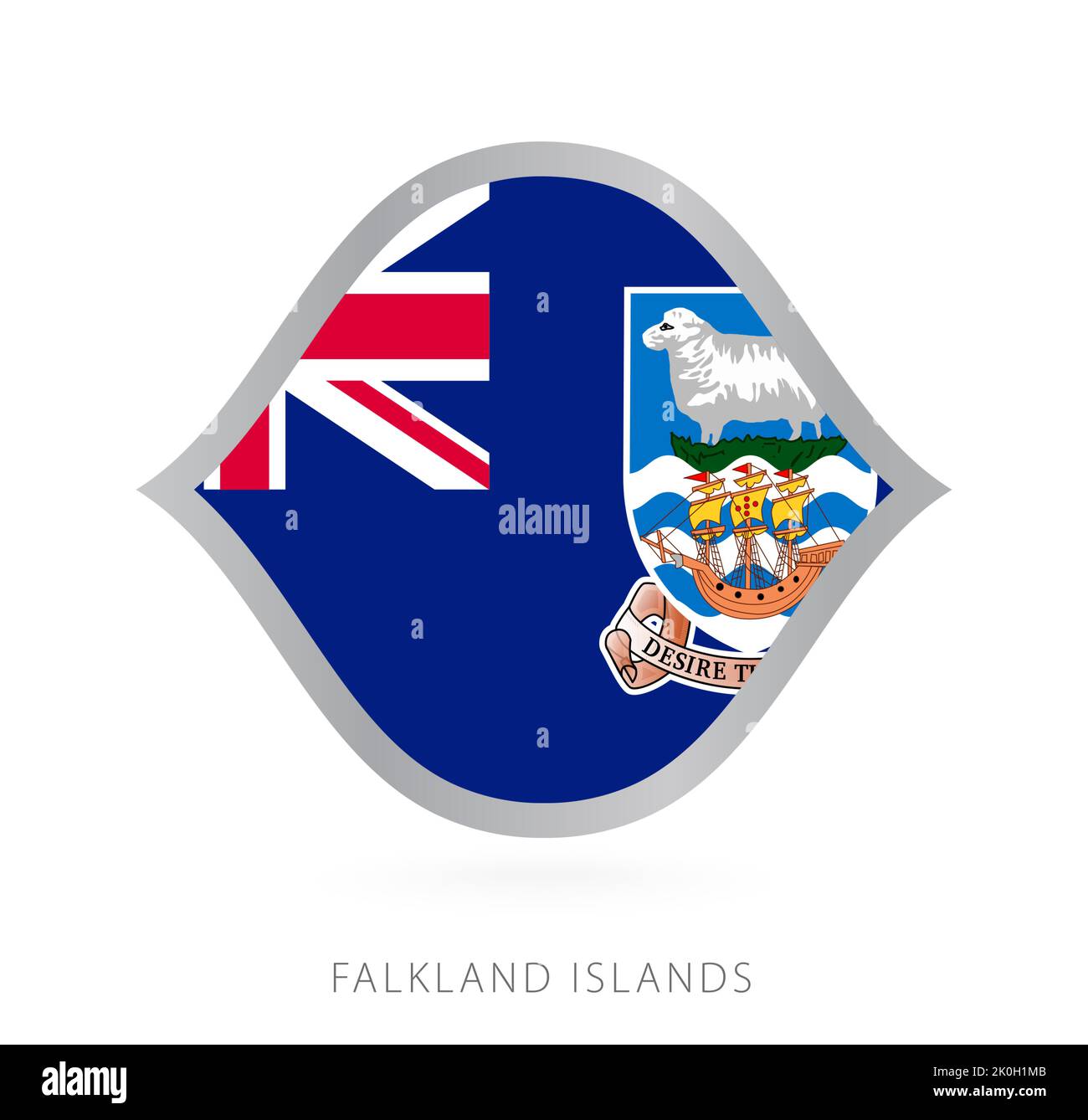 Falkland Islands national team flag in style for international ...