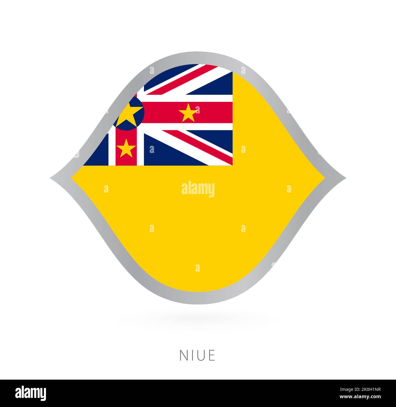 Niue national team flag in style for international basketball ...