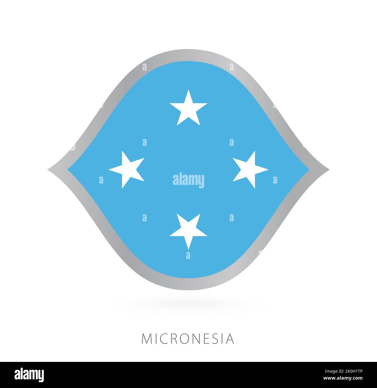 Micronesia national team flag in style for international basketball ...
