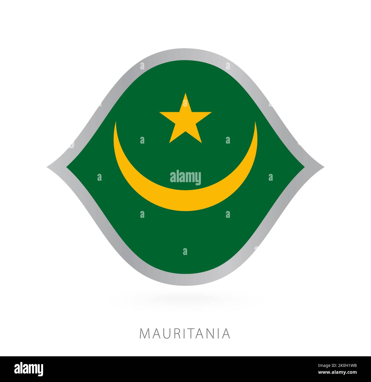 Mauritania national team flag in style for international basketball ...