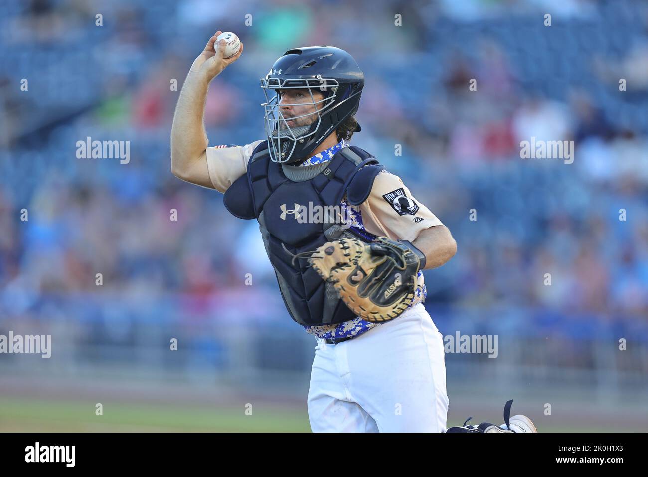 Biloxi, Mississippi, USA. 11th Sep, 2022. Biloxi Shuckers catcher Nick ...