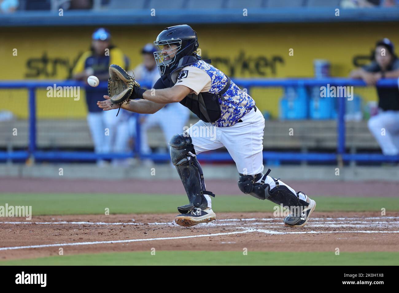 Biloxi, Mississippi, USA. 11th Sep, 2022. Biloxi Shuckers catcher Nick ...