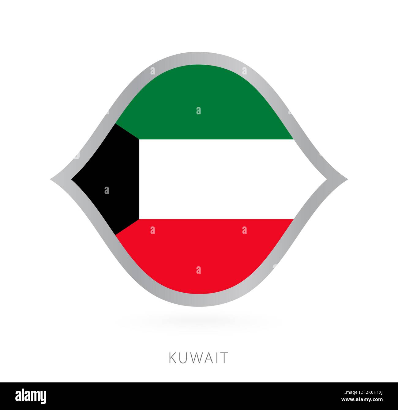 Kuwait national team flag in style for international basketball ...