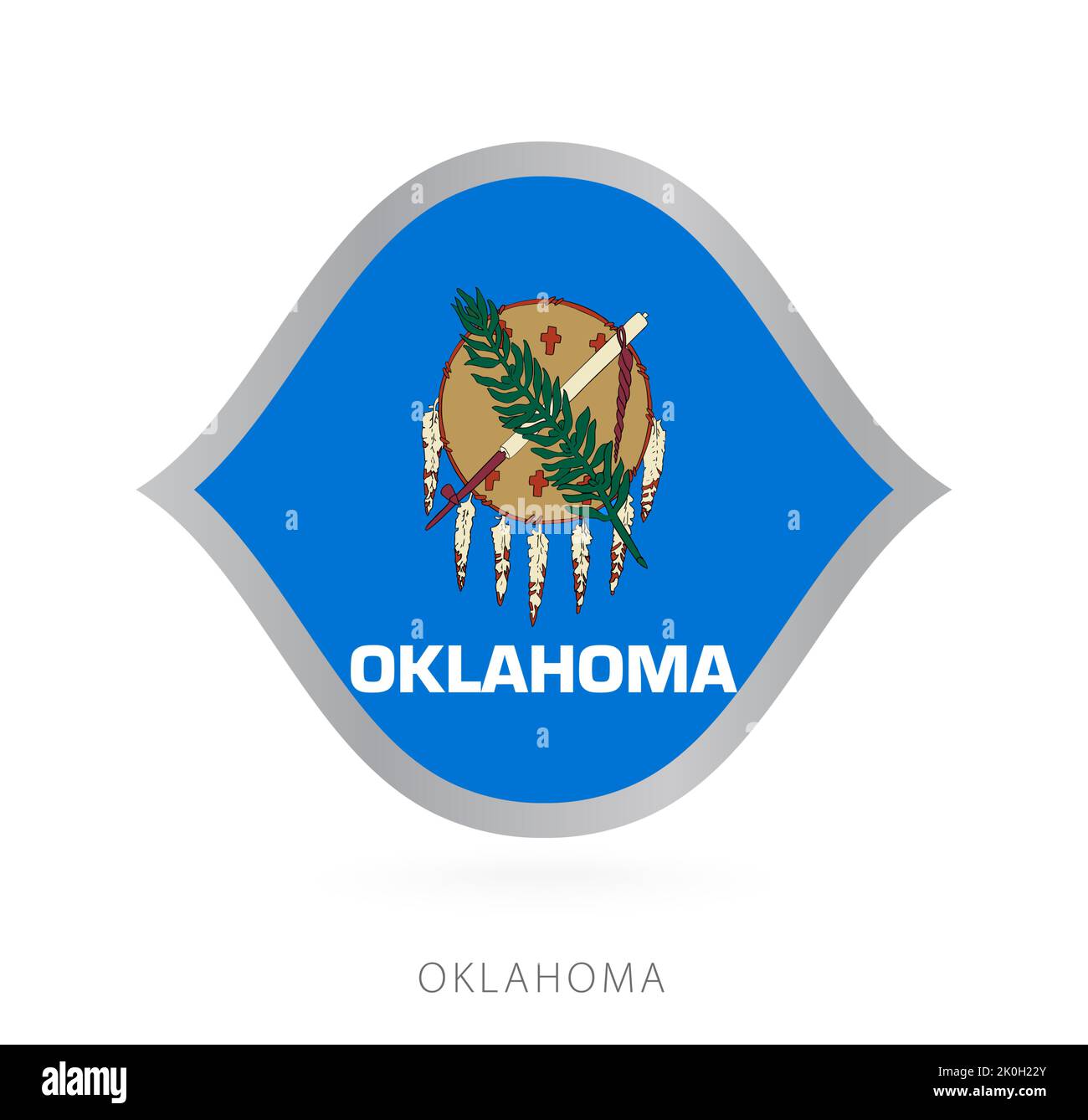 Oklahoma national team flag in style for international basketball ...