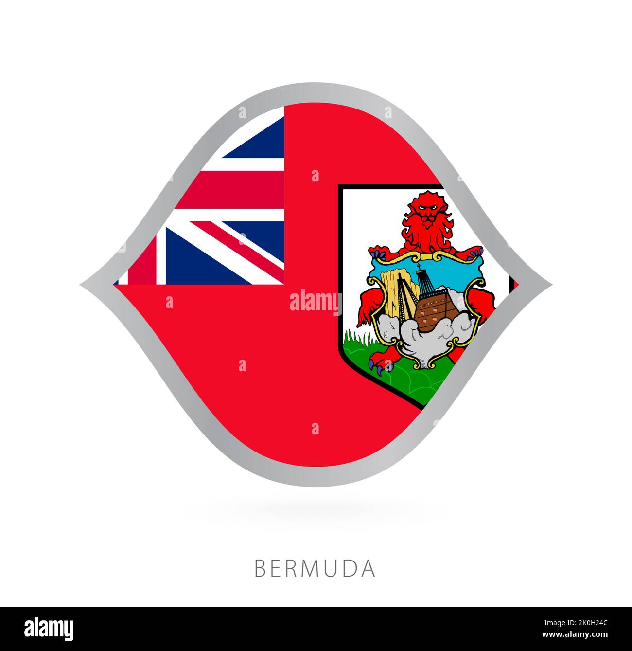 Bermuda national team flag in style for international basketball ...