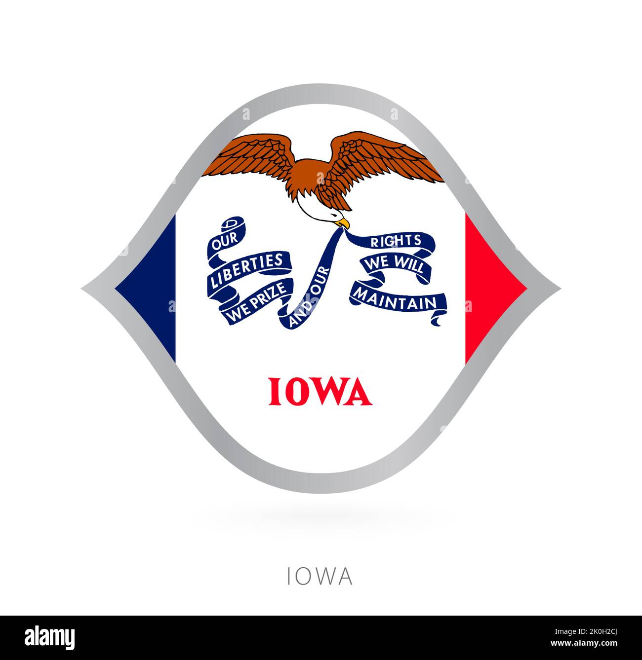Iowa national team flag in style for international basketball ...