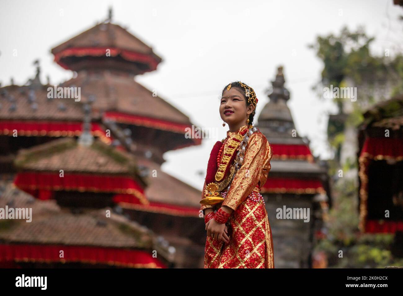 Kumari Puja Festival Celebrated in Kathmandu Durbar Square on the ...