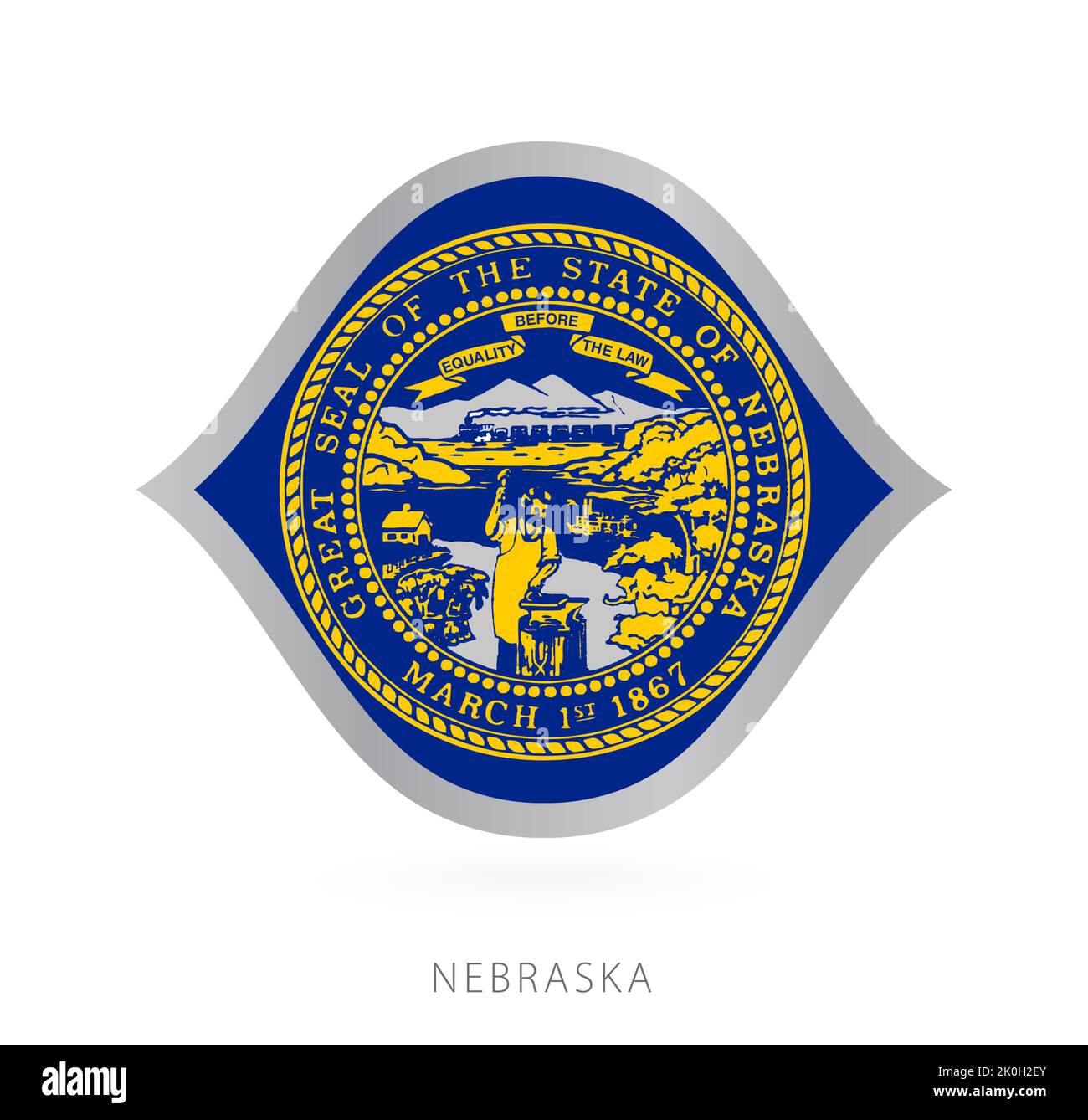 Nebraska national team flag in style for international basketball ...