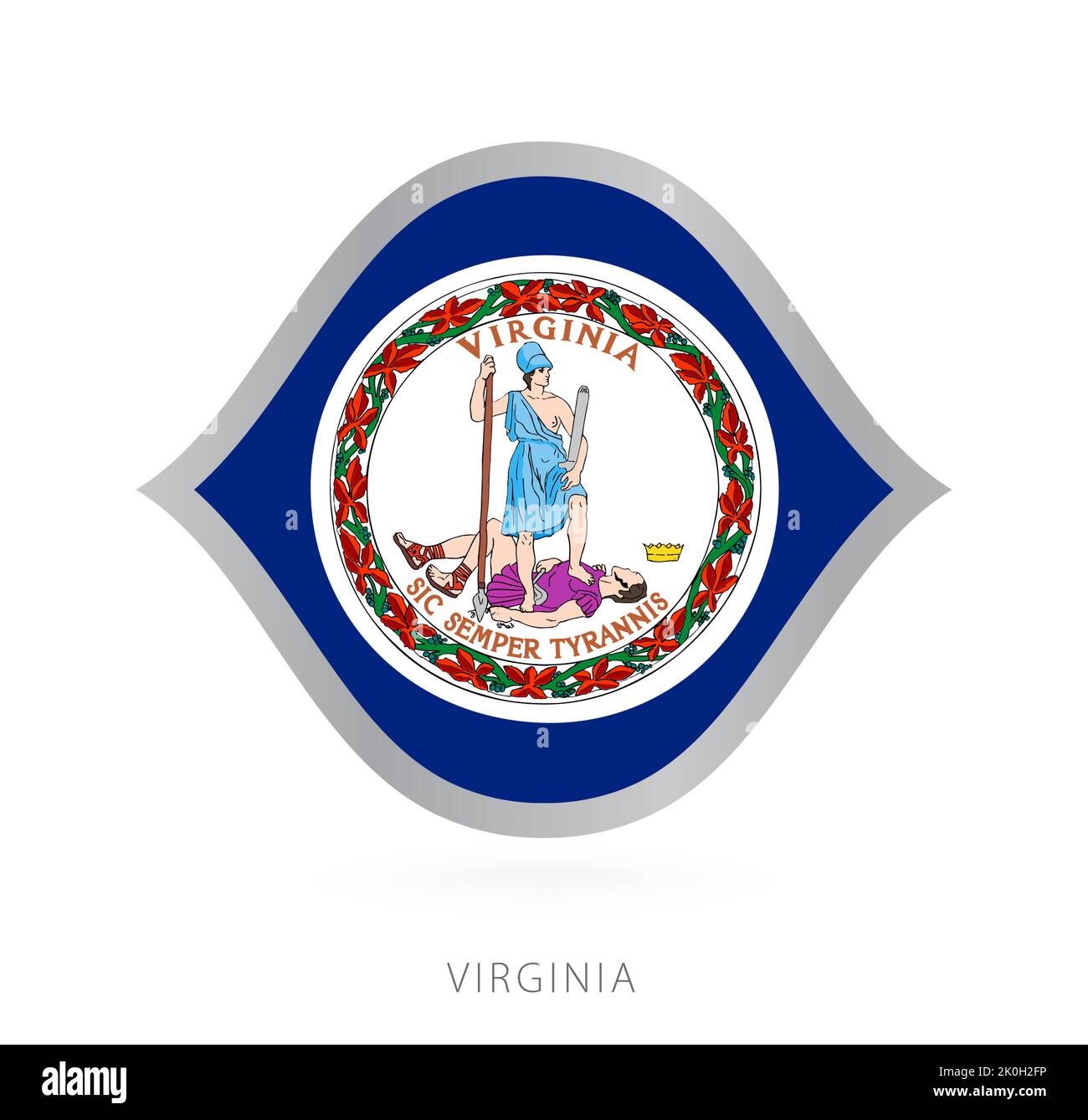 Virginia national team flag in style for international basketball ...