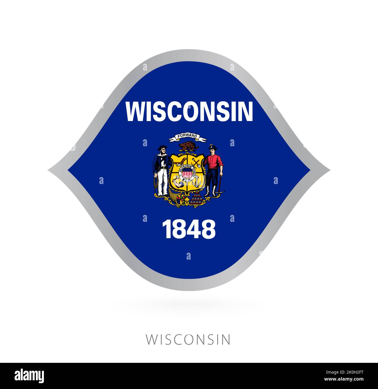 Wisconsin national team flag in style for international basketball ...