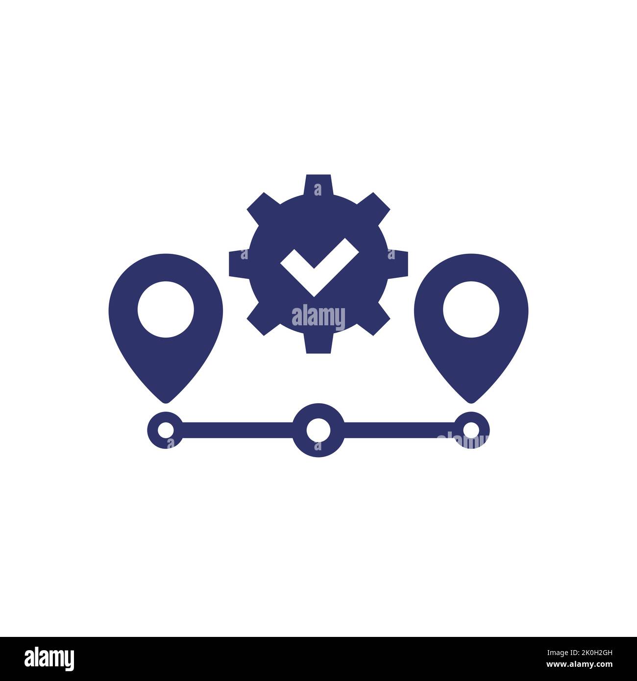 logistics optimization icon on white Stock Vector Image & Art - Alamy