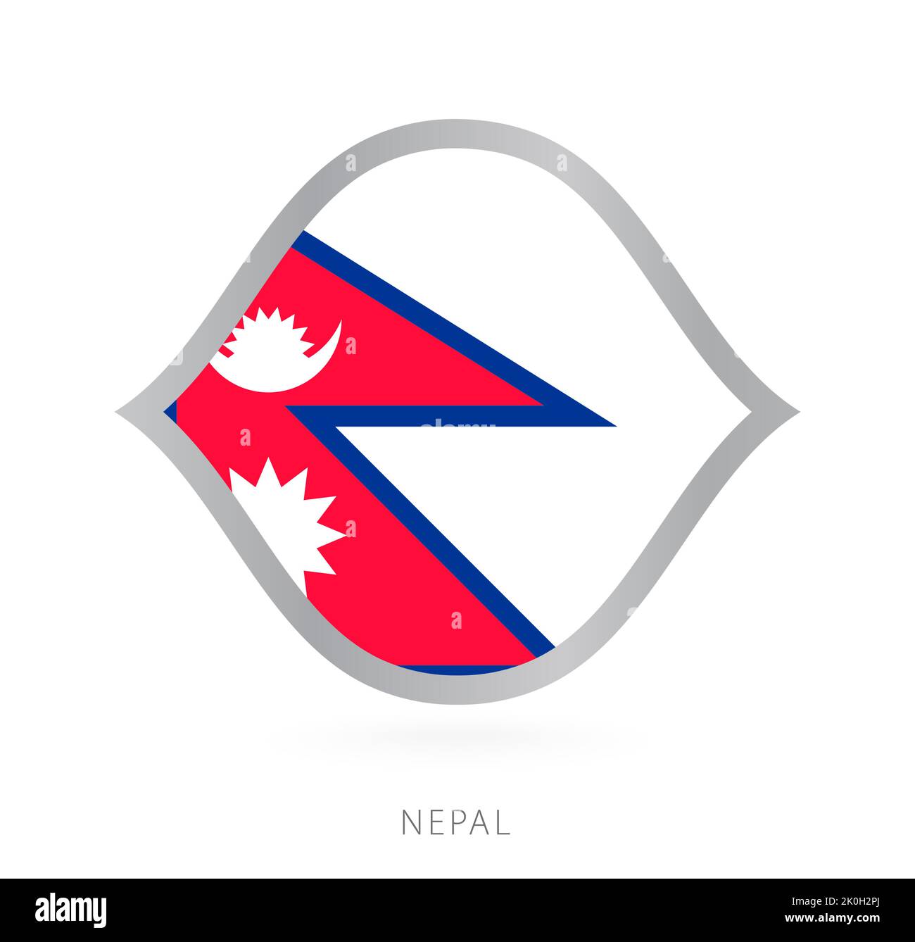 Nepal national team flag in style for international basketball ...