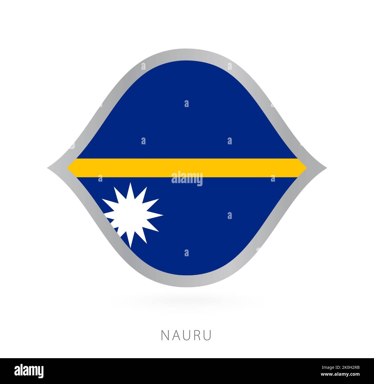 Nauru national team flag in style for international basketball ...