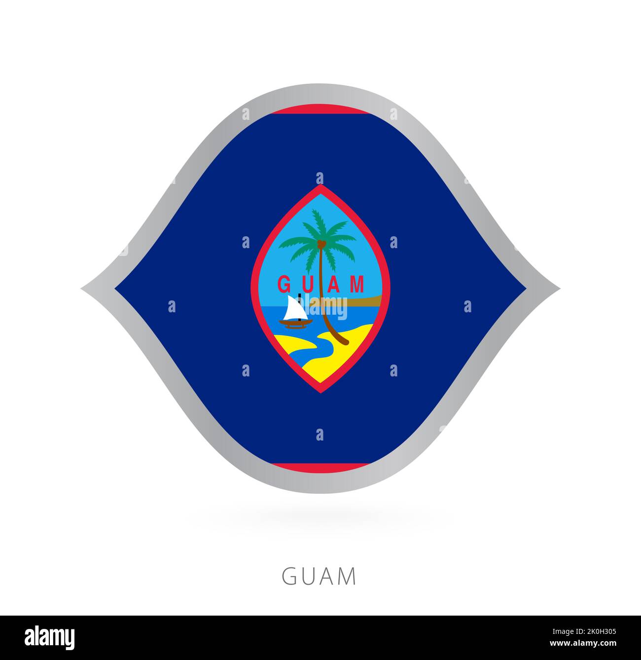 Guam national team flag in style for international basketball ...