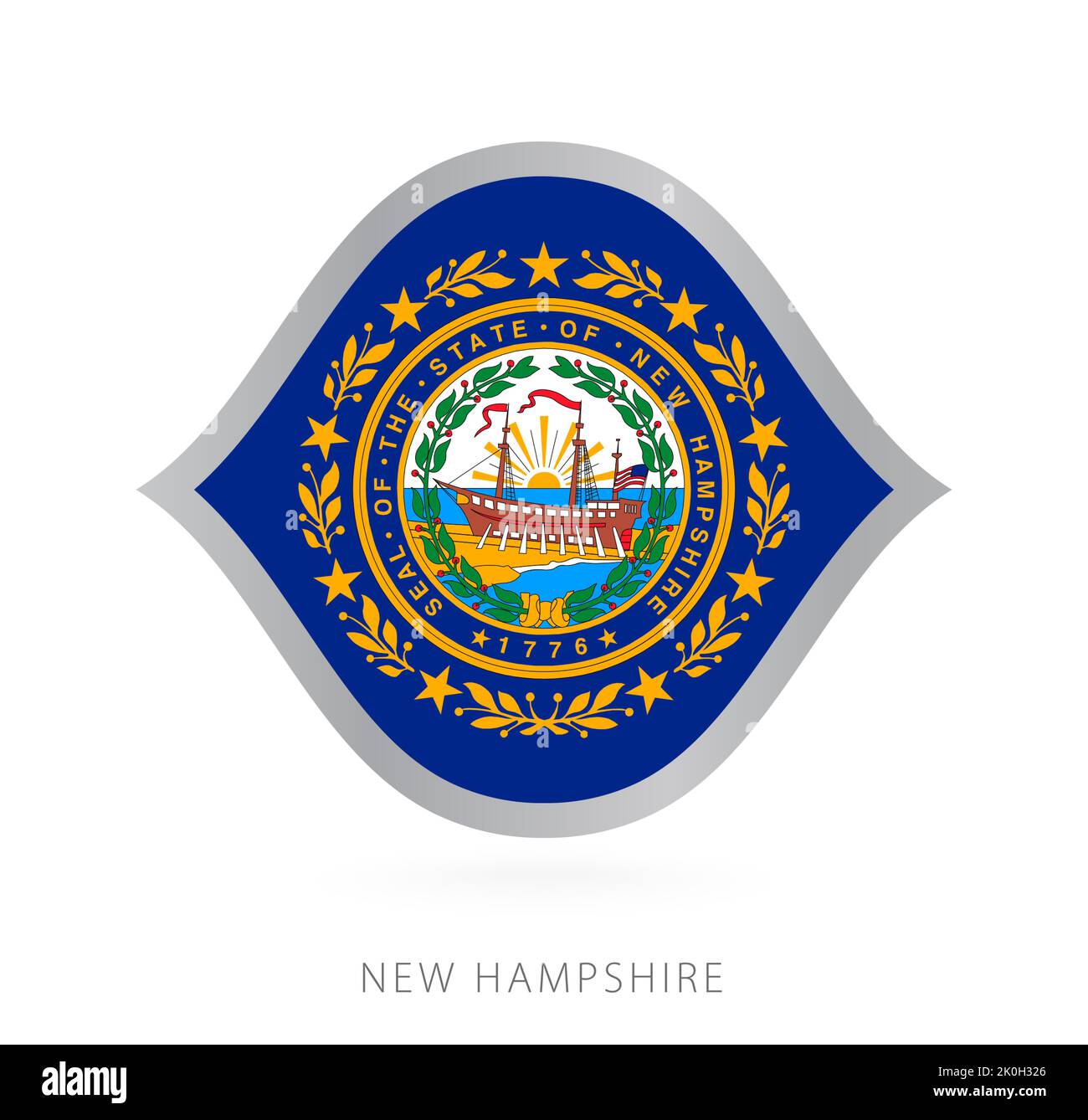New Hampshire national team flag in style for international basketball ...