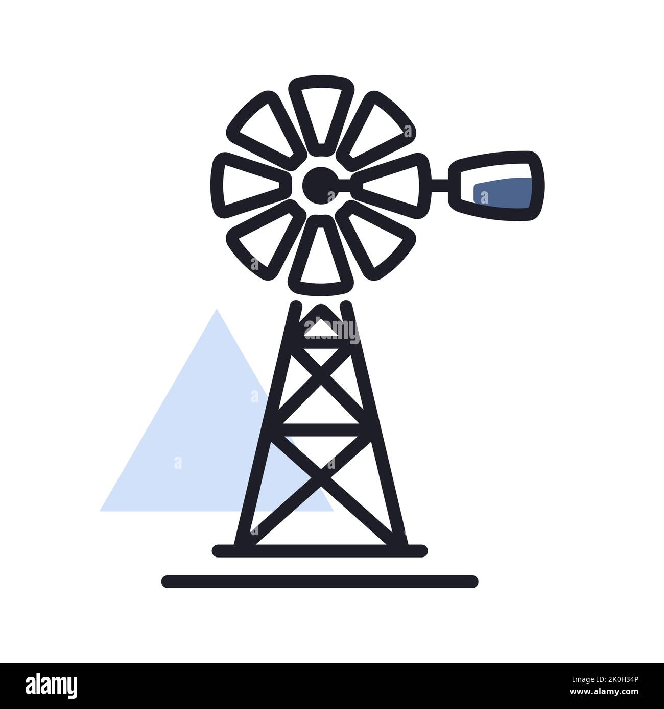 Wind pump isolated icon. Agriculture sign. Graph symbol for your web ...