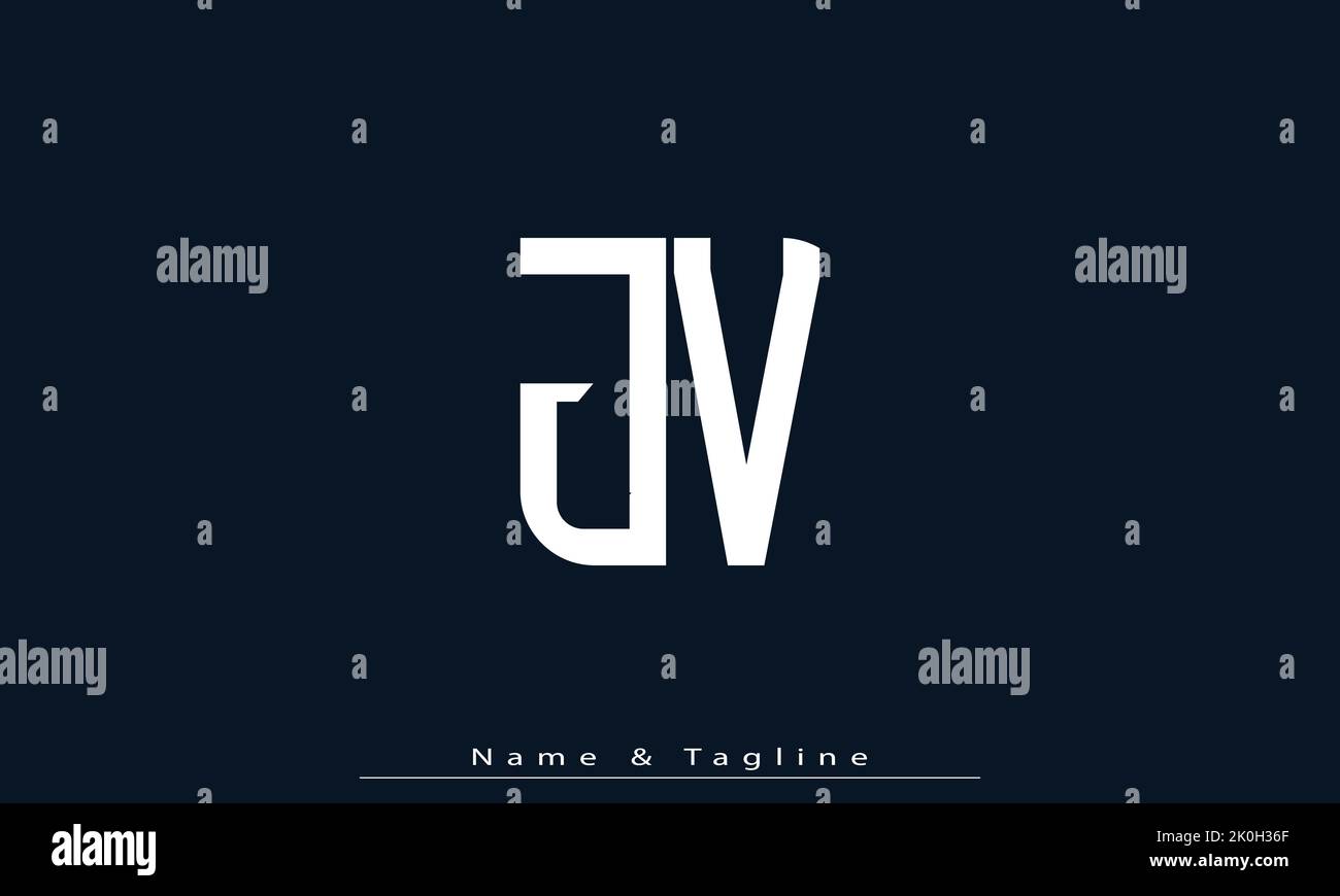 Alphabet letters Initials Monogram logo JV , VJ Stock Vector Image ...