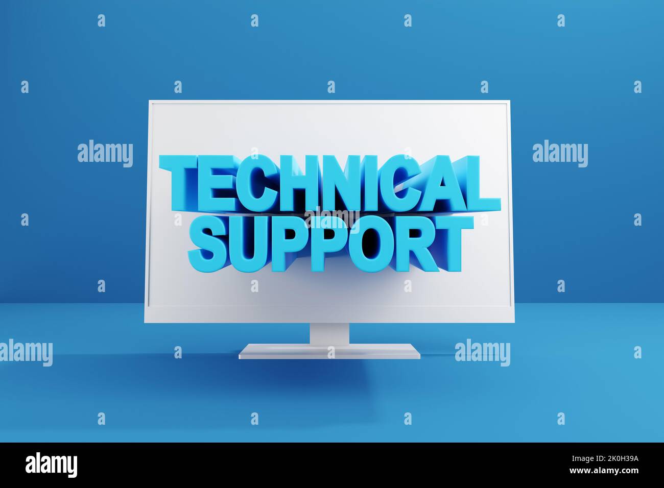 Online technical support concept. The word technical support popping ...