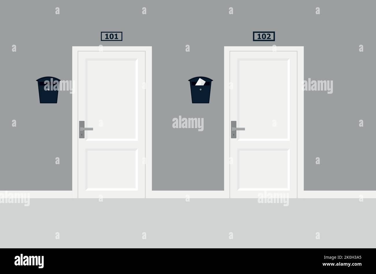 Front door parcel letterbox Stock Vector Images - Alamy