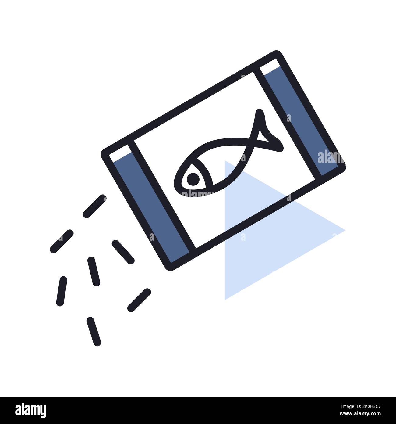 Pet fish feed vector isolated icon. Pet animal sign. Graph symbol for ...