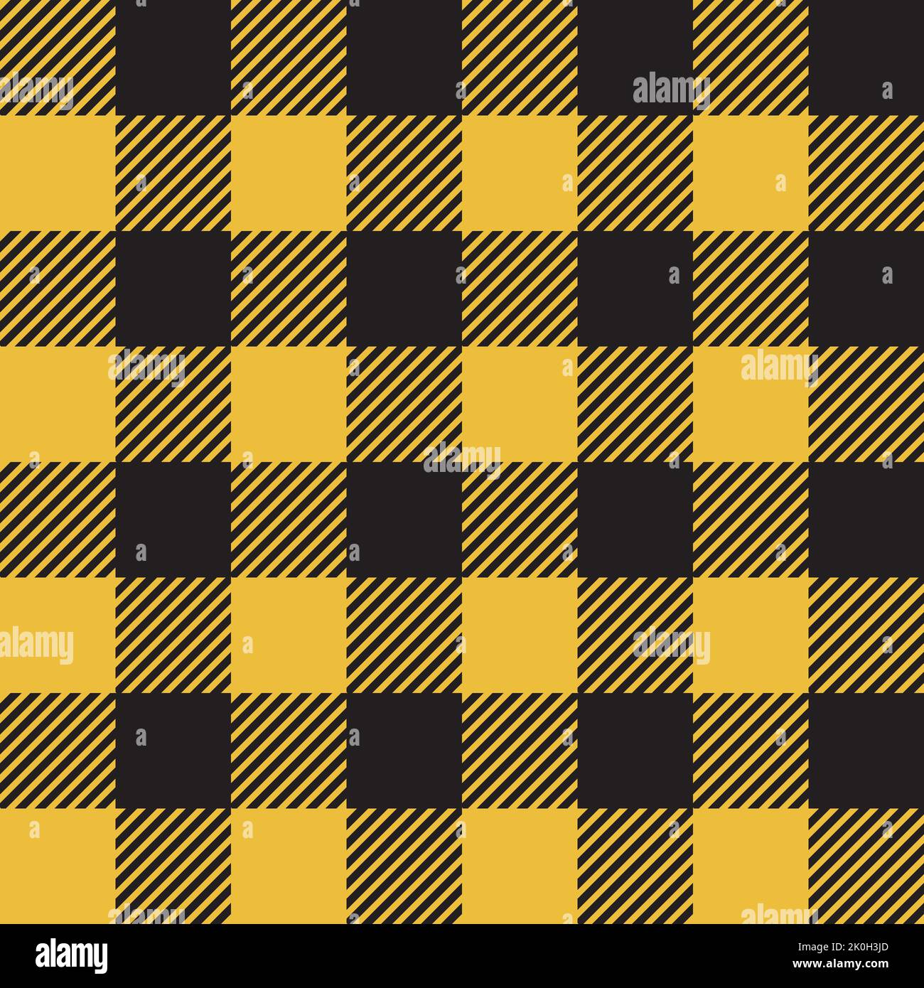 Yellow black lumberjack plaid Stock Vector Images - Alamy