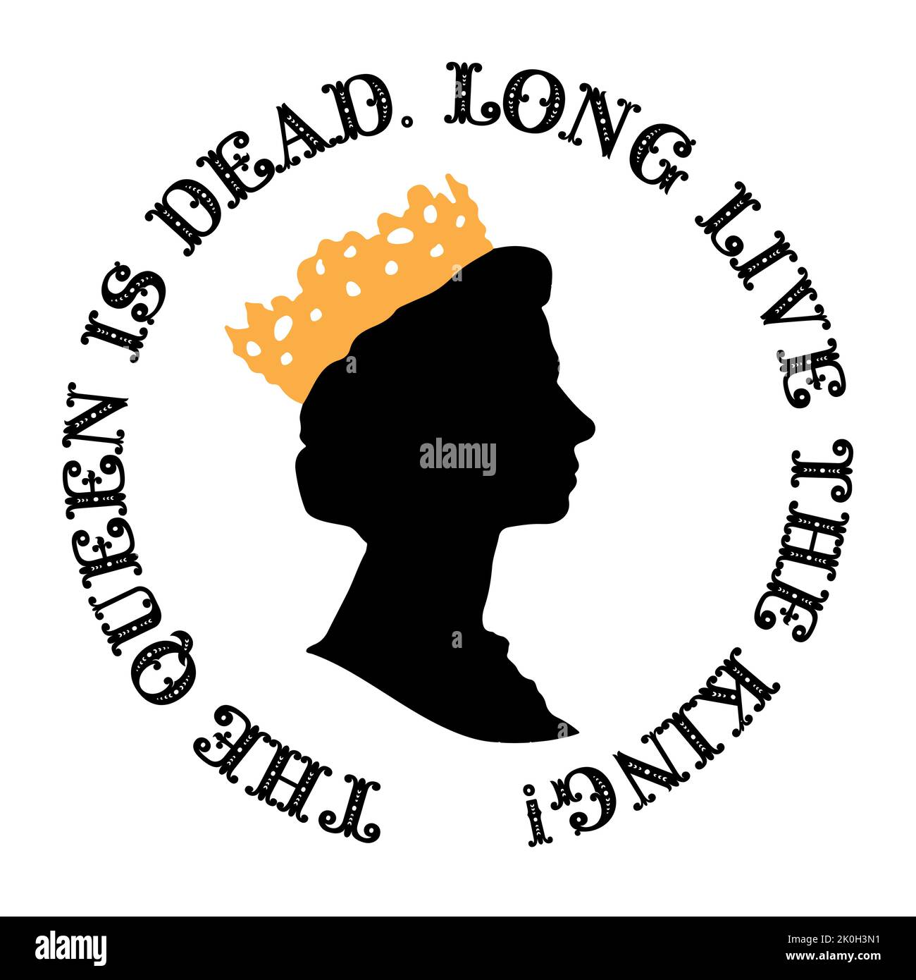 The Queen is dead. Long live the King. Queen Elizabeth II 1926 - 2022 Stock Vector Image & Art ...