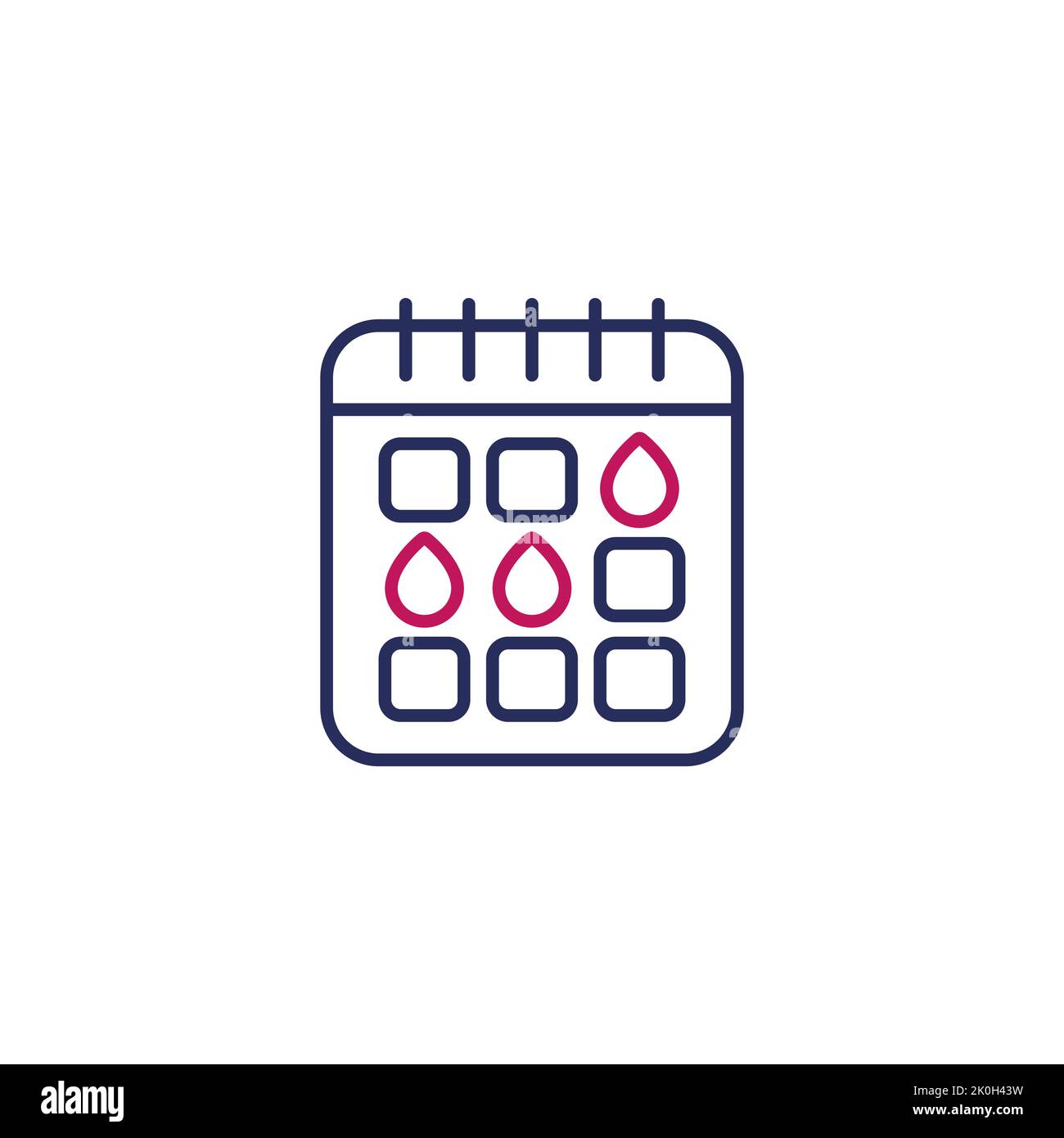 Menstruation calendar line icon, vector Stock Vector Image & Art - Alamy