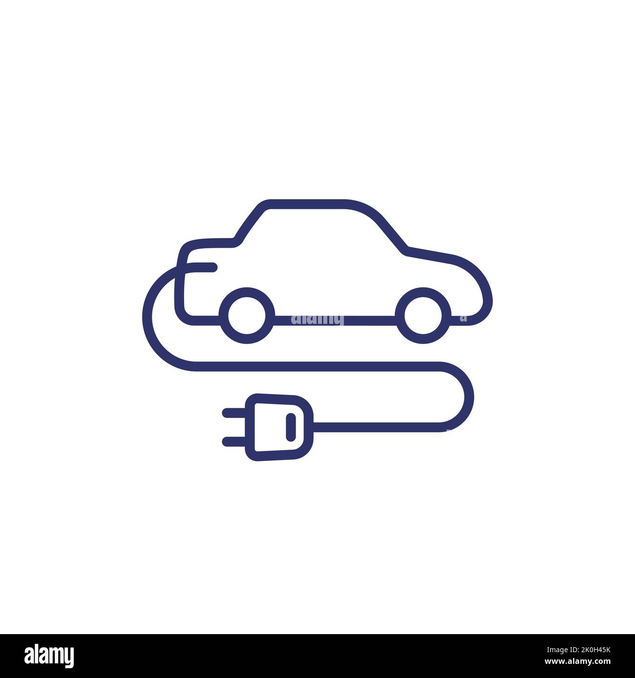 electric car icon, EV line vector Stock Vector Image & Art - Alamy