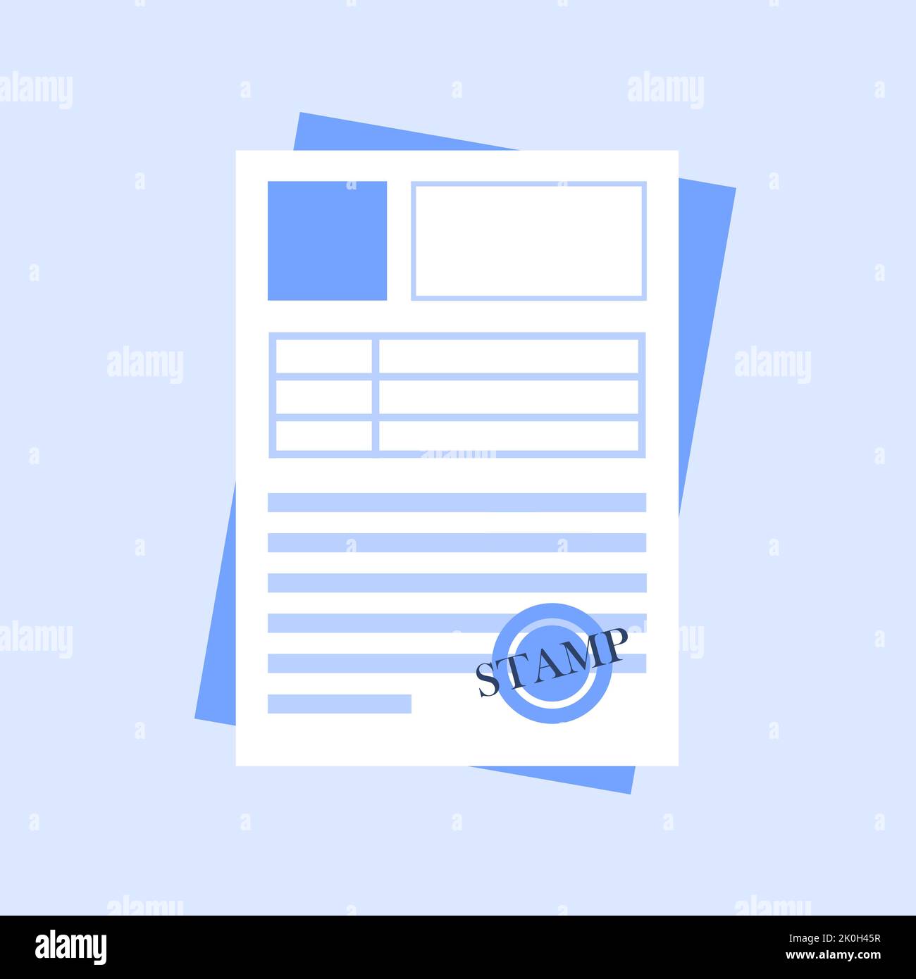 Contract document icon in Stock Vector Images - Alamy