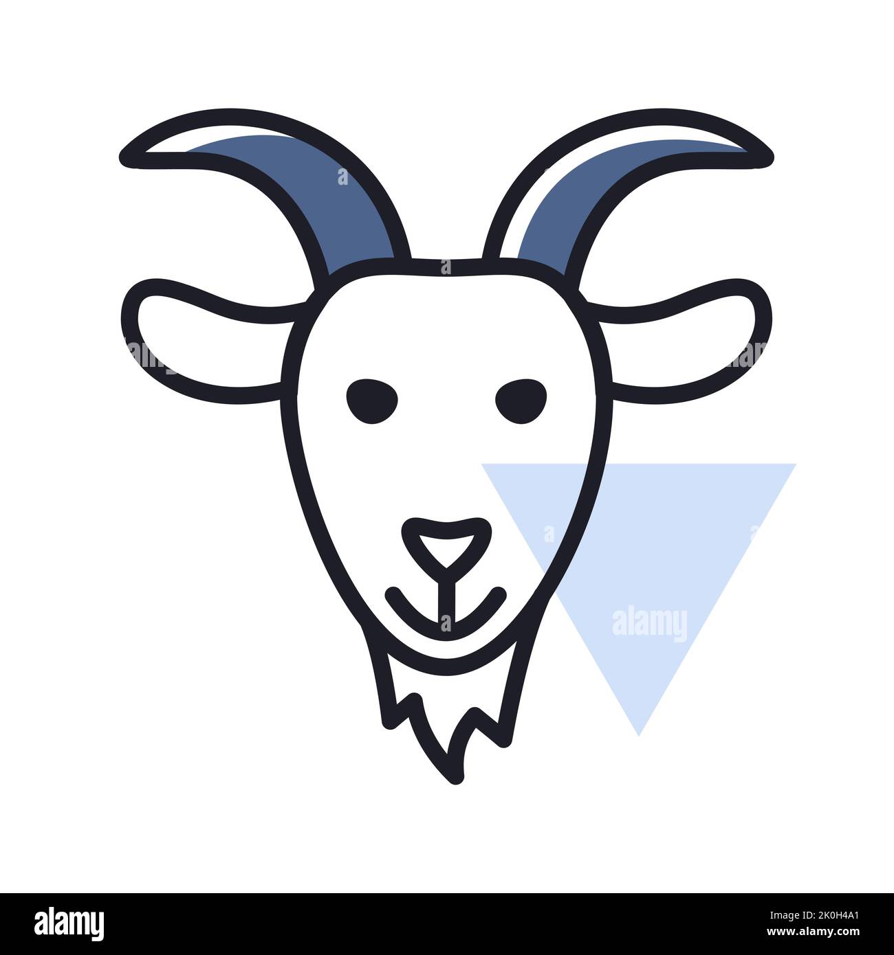 Goat isolated icon. Farm animal vector illustration. Agriculture sign ...