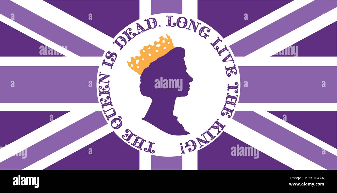 The Queen is dead. Long live the King. Queen Elizabeth II 1926 - 2022 Stock Vector Image & Art ...