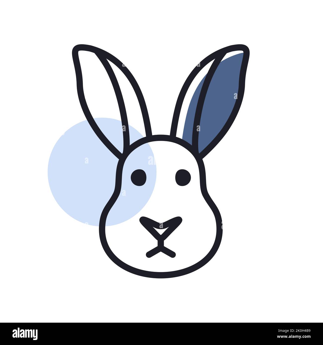 Rabbit isolated icon. Farm animal vector illustration. Agriculture sign ...