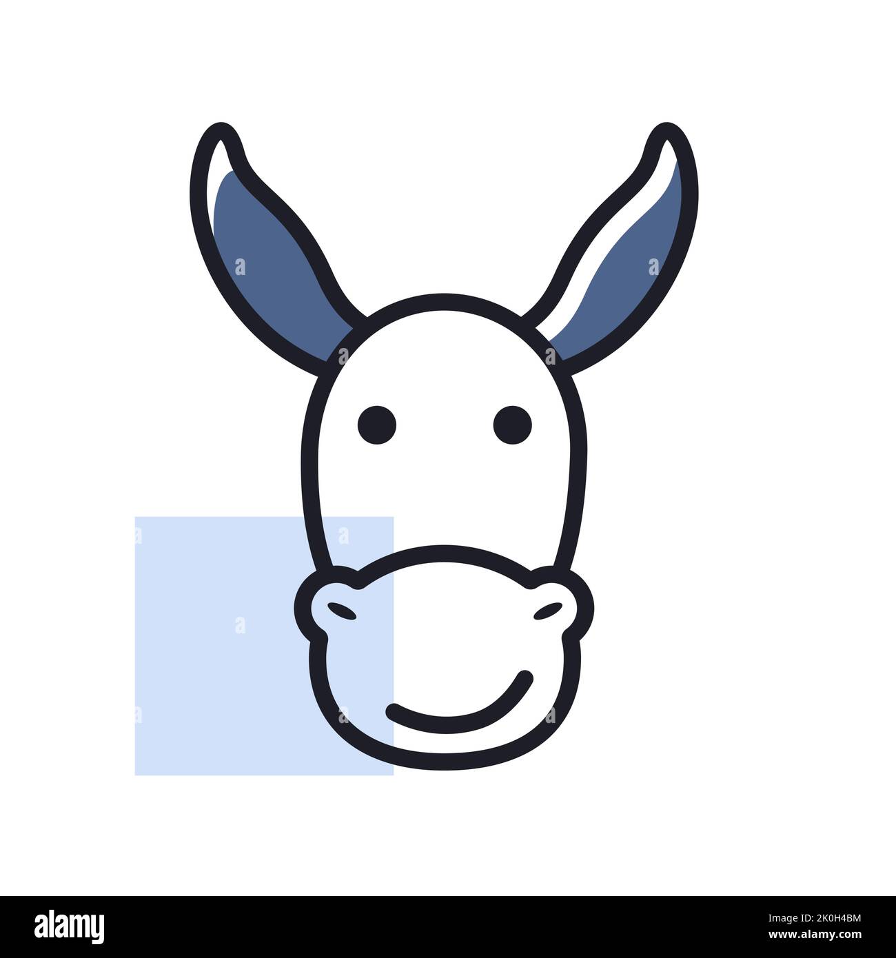 Donkey isolated icon. Farm animal vector illustration. Agriculture sign ...