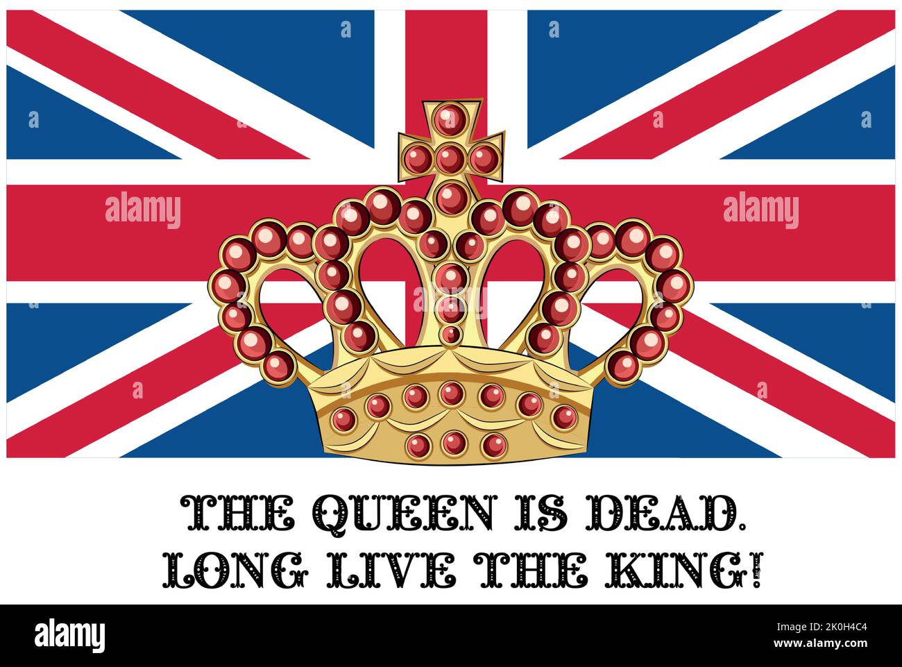 The Queen is dead. Long live the King. Queen Elizabeth II 1926 - 2022 Stock Vector Image & Art ...