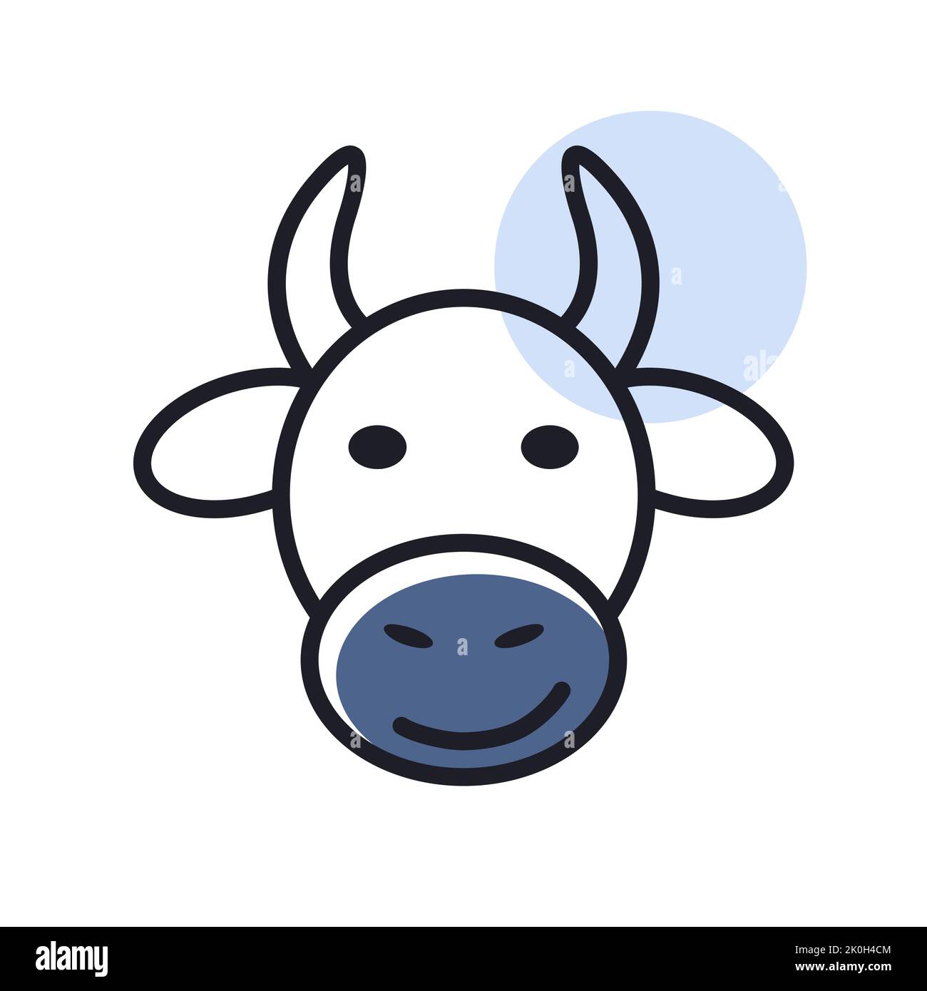 Cow isolated icon. Farm animal vector illustration. Agriculture sign ...