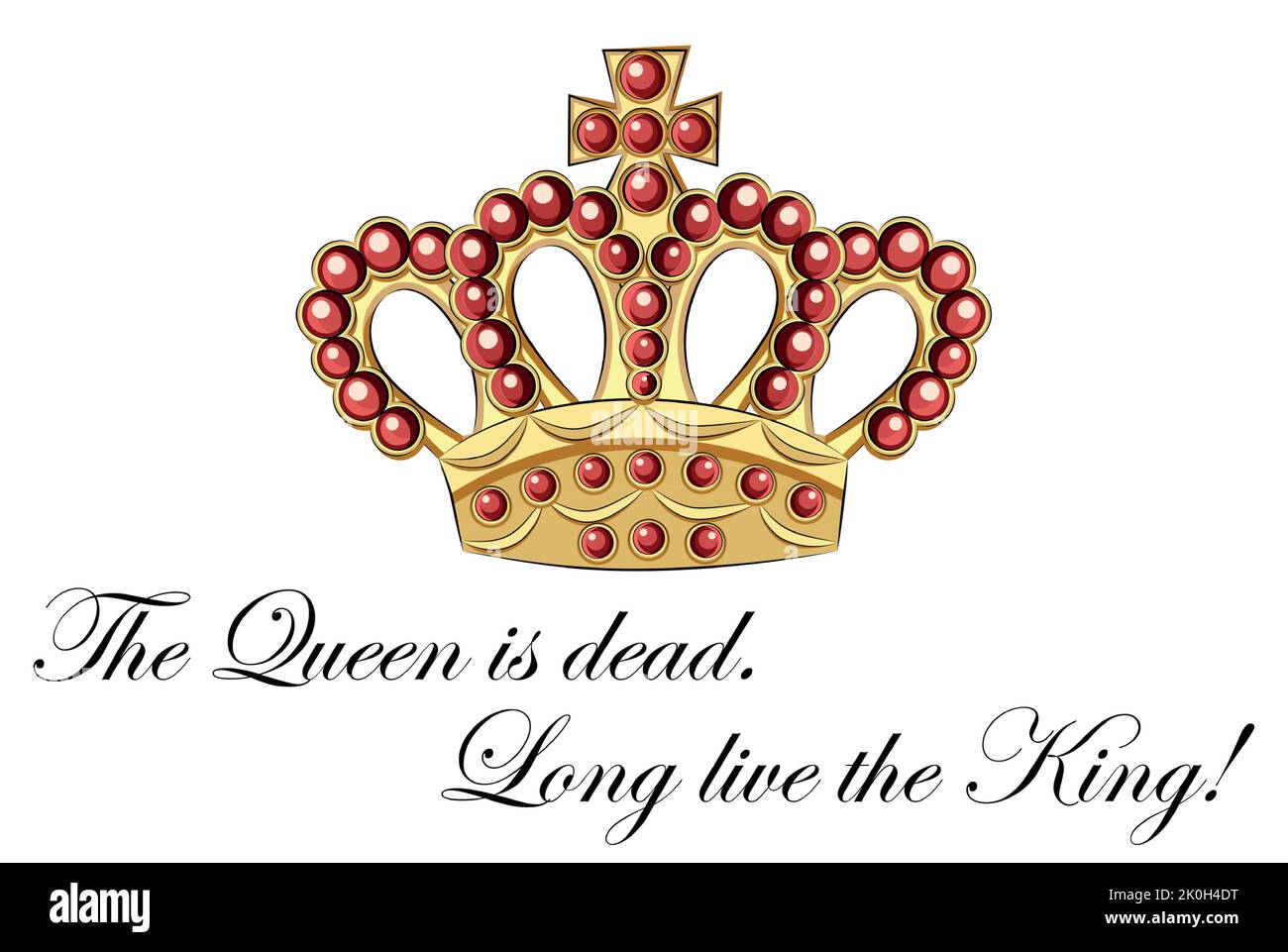 The Queen is dead. Long live the King. Queen Elizabeth II 1926 - 2022 Stock Vector Image & Art ...