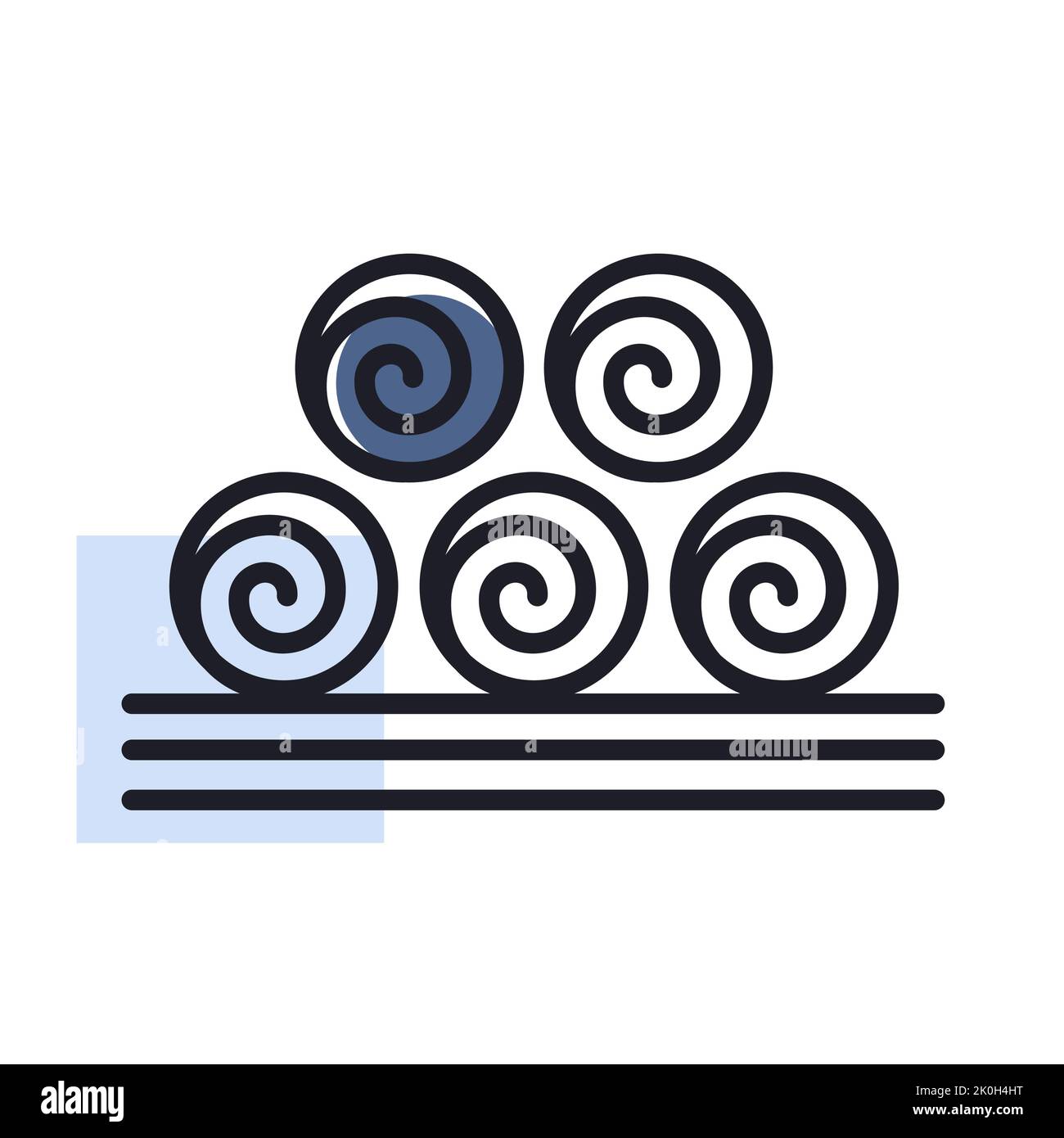 Round hay bales isolated icon. Agriculture sign. Graph symbol for your ...