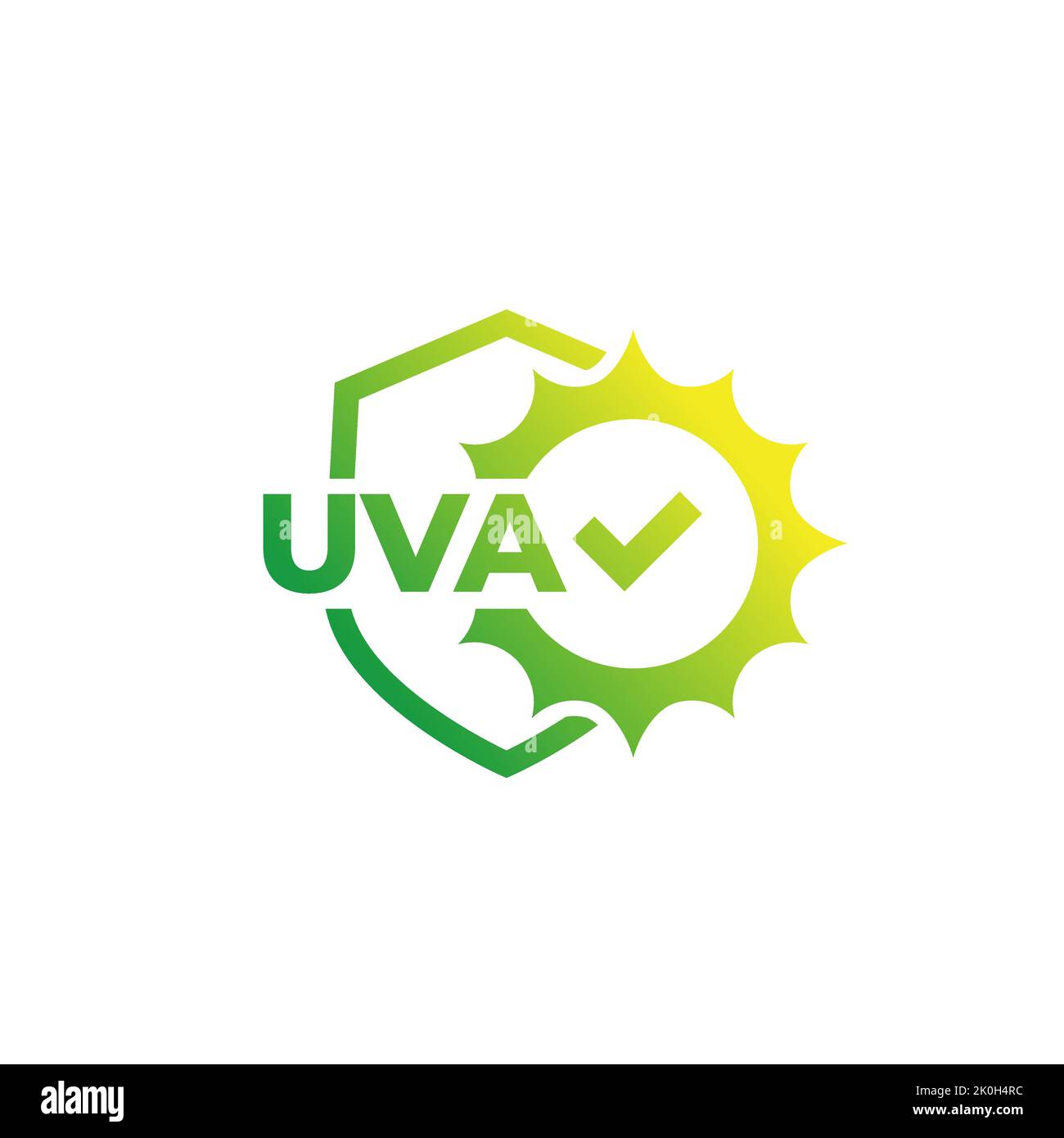 UVA protection icon with a sun and shield Stock Vector Image & Art - Alamy