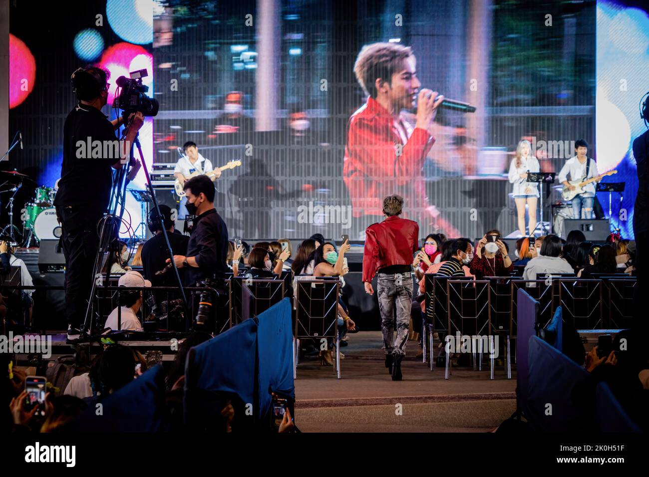Bangkok, Thailand. 11th Sep, 2022. LGBTQ Thai singer Ton Thanasit is ...